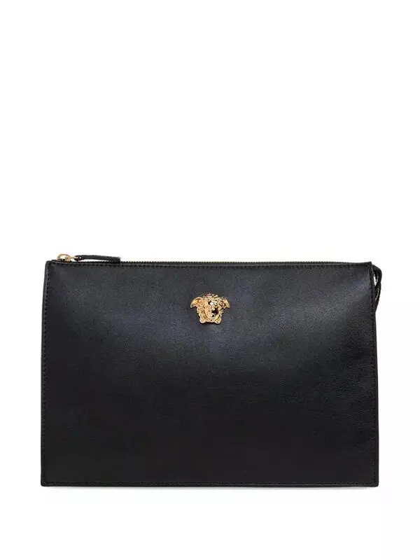 Versace La Medusa Zipped Clutch - Black