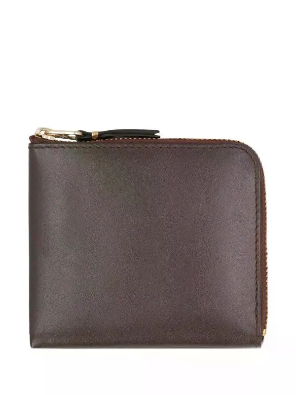 Comme Des Garçons Zip-fastening Leather Wallet - Brown