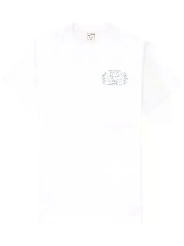 SPORTY & RICH S.r.f.c Logo-print T-shirt - White