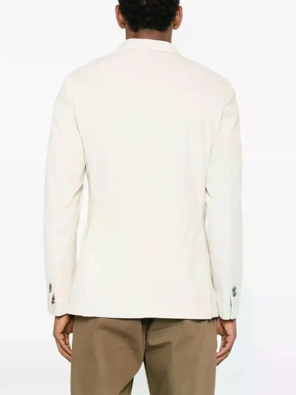 SANTANIELLO Double-breasted Corduroy Blazer - Neutrals