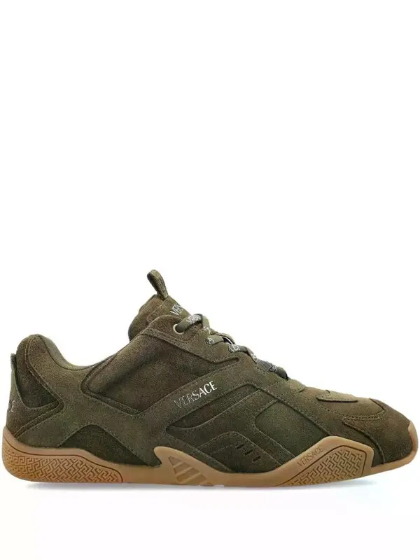 Versace Galaxia Suede Lace-up Sneakers - Green