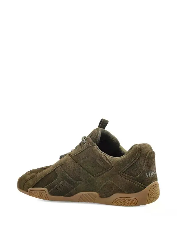 Versace Galaxia Suede Lace-up Sneakers - Green