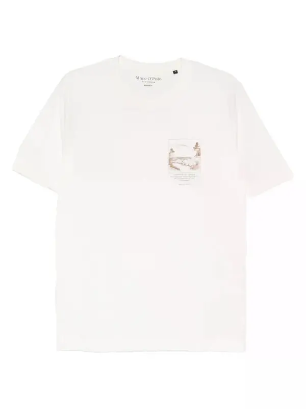 Marc O'polo Graphic Pocket T-shirt - White