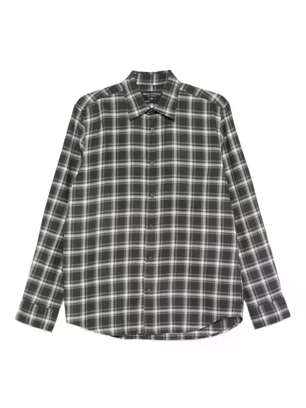 Marc O'polo Checked Long Sleeve Shirt - Green