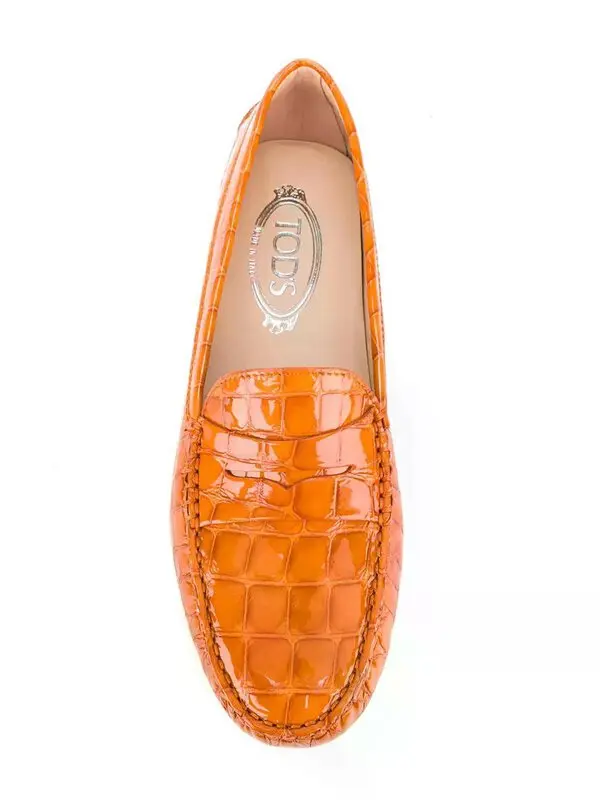 TOD'S Croc-effect Loafers
