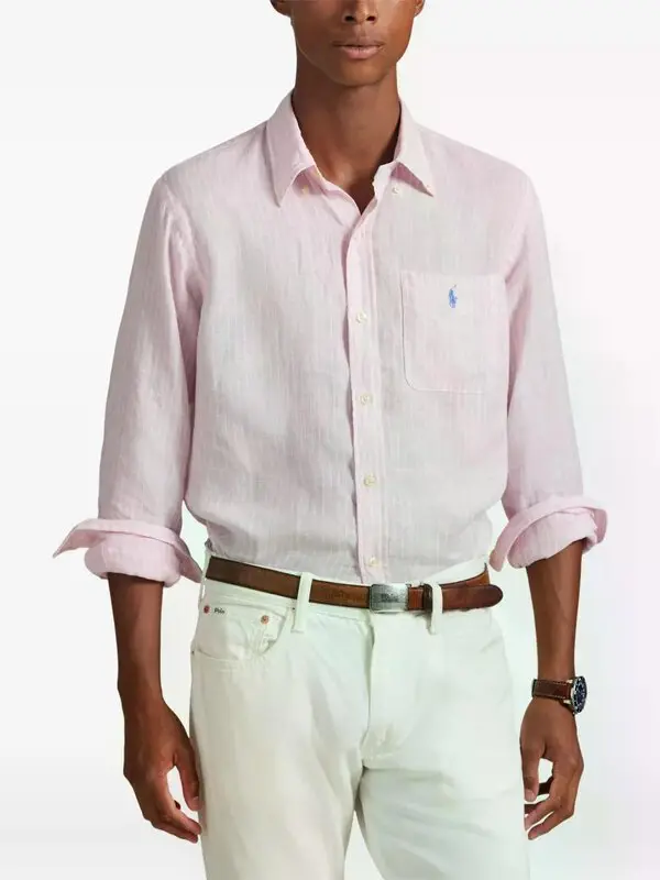 Polo Ralph Lauren Button-up Long-sleeve Shirt - Pink