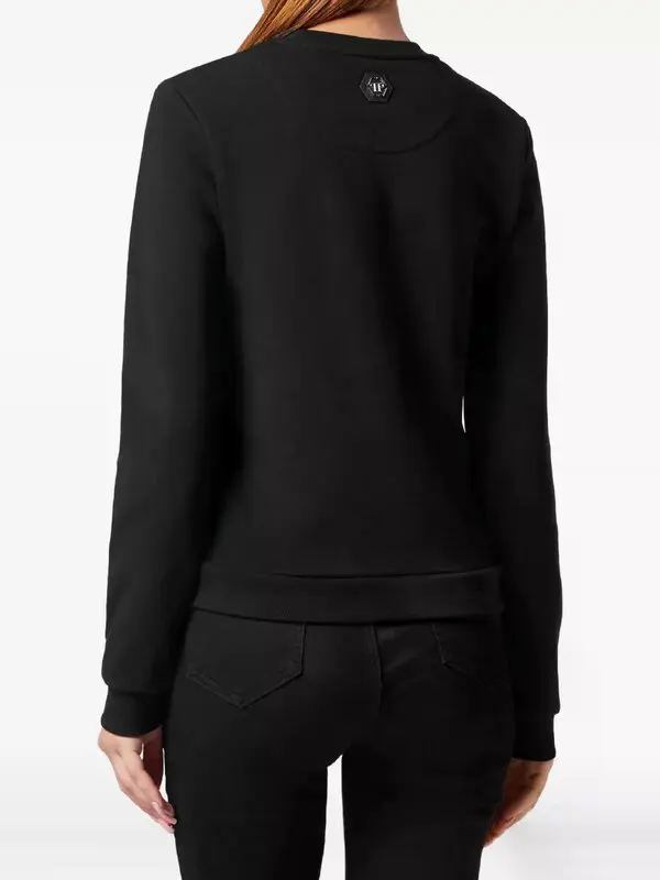 Philipp Plein Crystal-embellished Sweatshirt - Black