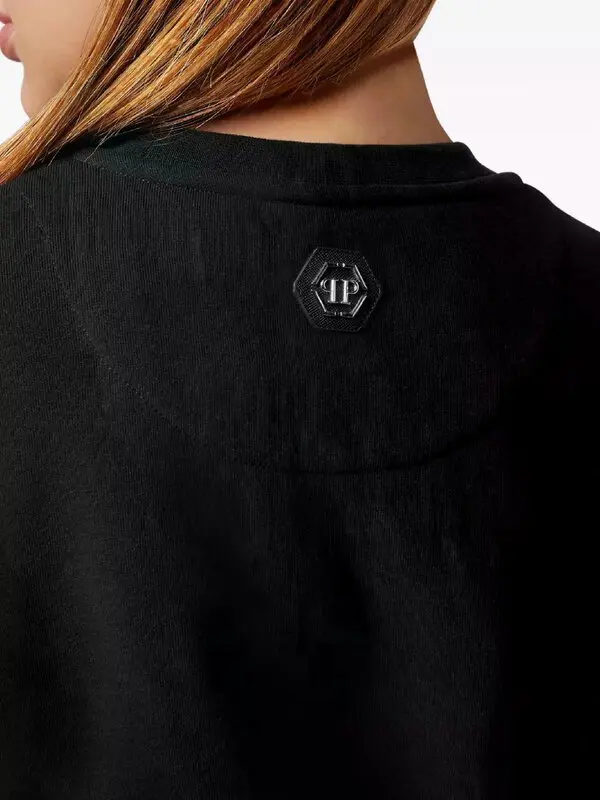 Philipp Plein Crystal-embellished Sweatshirt - Black