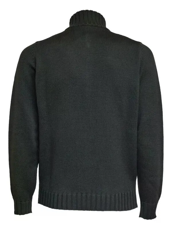 FILIPPO DE LAURENTIIS Half-zip Wool Sweater - Green