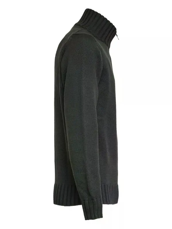 FILIPPO DE LAURENTIIS Half-zip Wool Sweater - Green