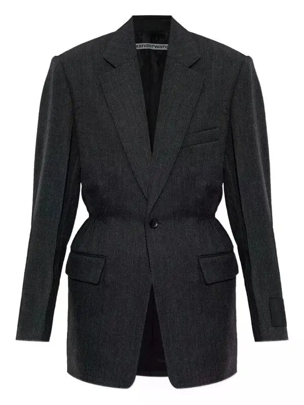 Alexander Wang Elastic-waistband Blazer - Grey