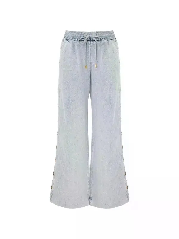 Zimmermann Rebellion Drawstring-snap Jeans - Blue