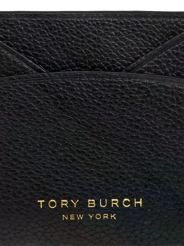 Tory Burch Romy Leather Card Holder - Black