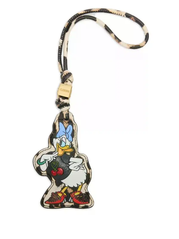 GANNI X Disney Animal-print Keyring - Brown