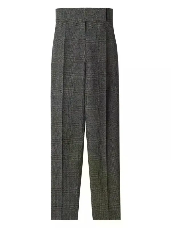 LANVIN High-waisted Checked Trousers