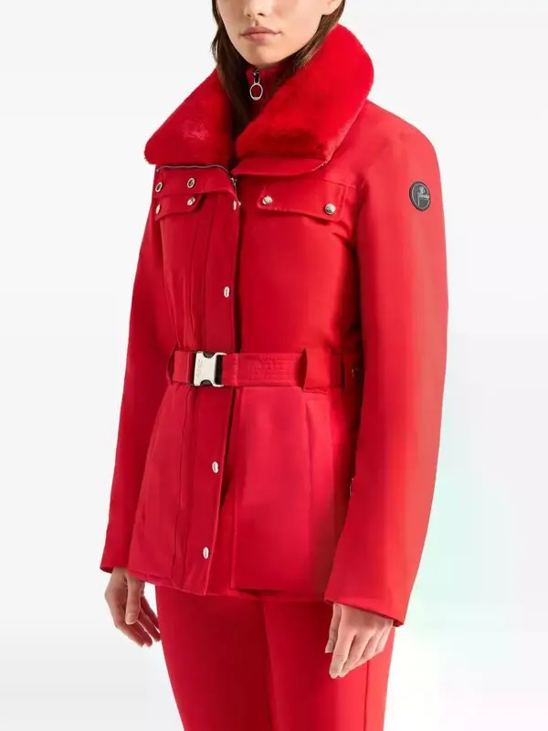 Fusalp Fur Collar Ski Jacket - Red