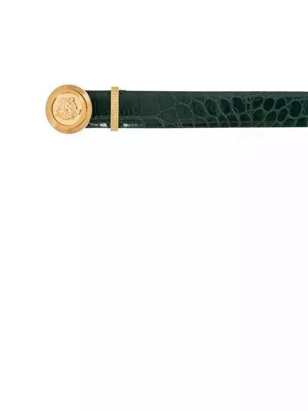 Versace Medusa Head-motif Crocodile-effect Belt