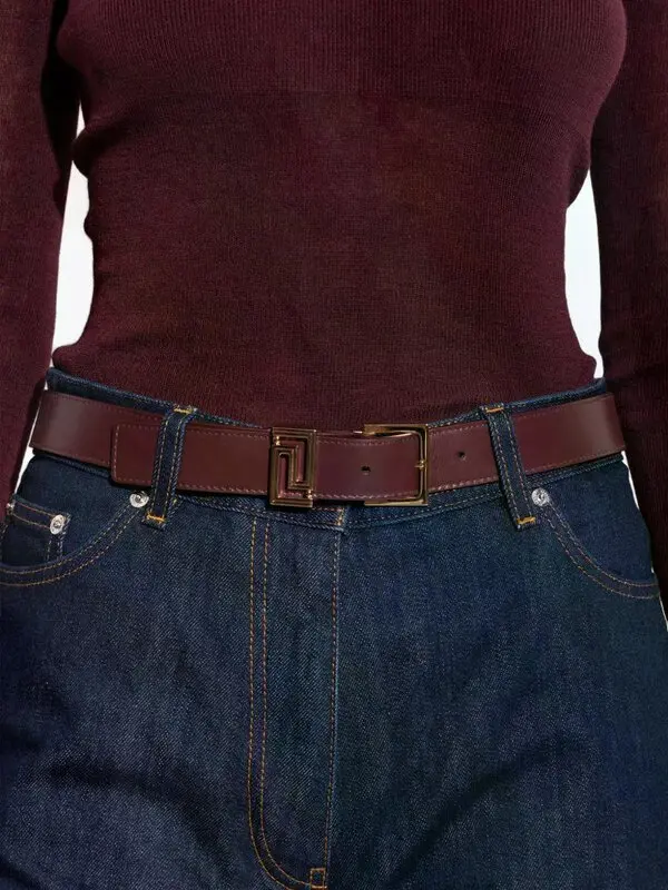 Versace Greca Goddess Leather Belt