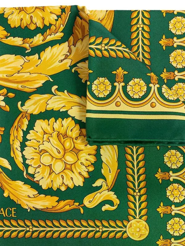 Versace Large Barocco Print Silk Scarf