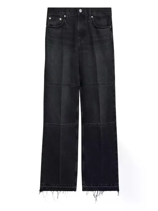 Helmut Lang Distressed-hem Straight Jeans
