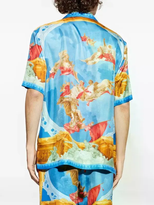 Versace Printed Silk Twill Regular Shirt