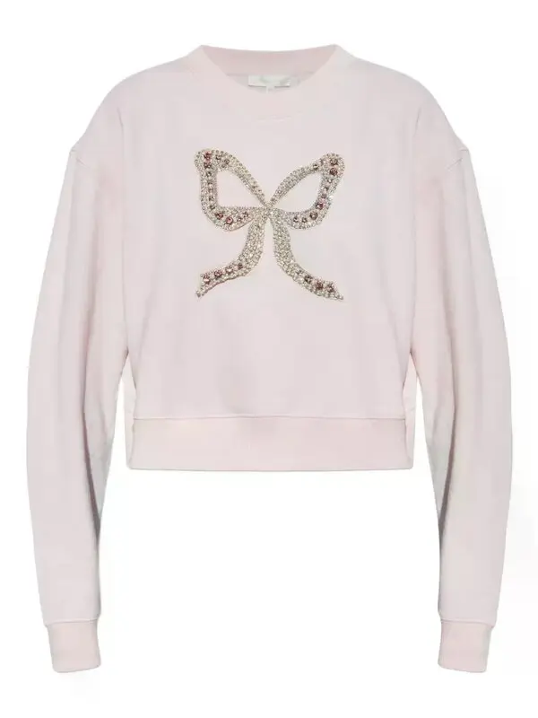 LoveShackFancy Bow-embellished Sweatshirt - Pink