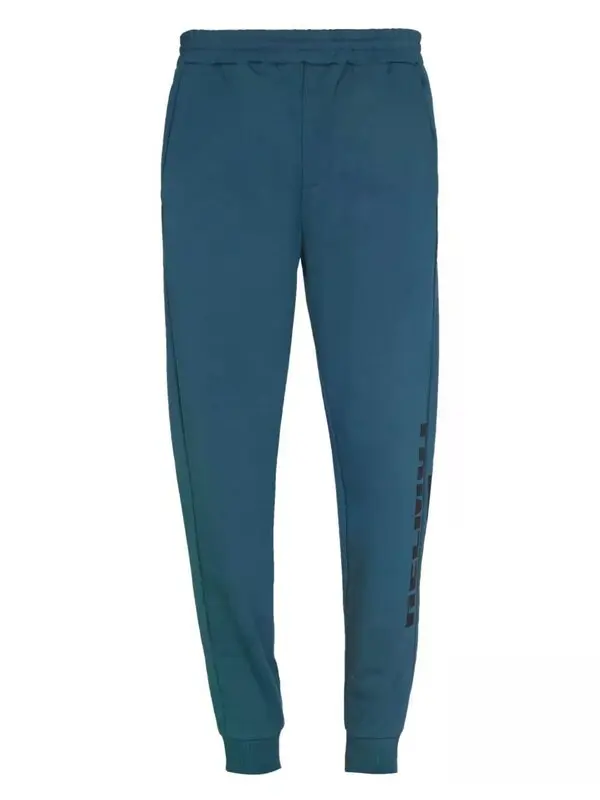 Helmut Lang Logo-detail Cotton Track Pants - Blue