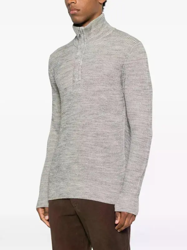 Marc O'polo Heavy Knit Zip Sweater - Grey