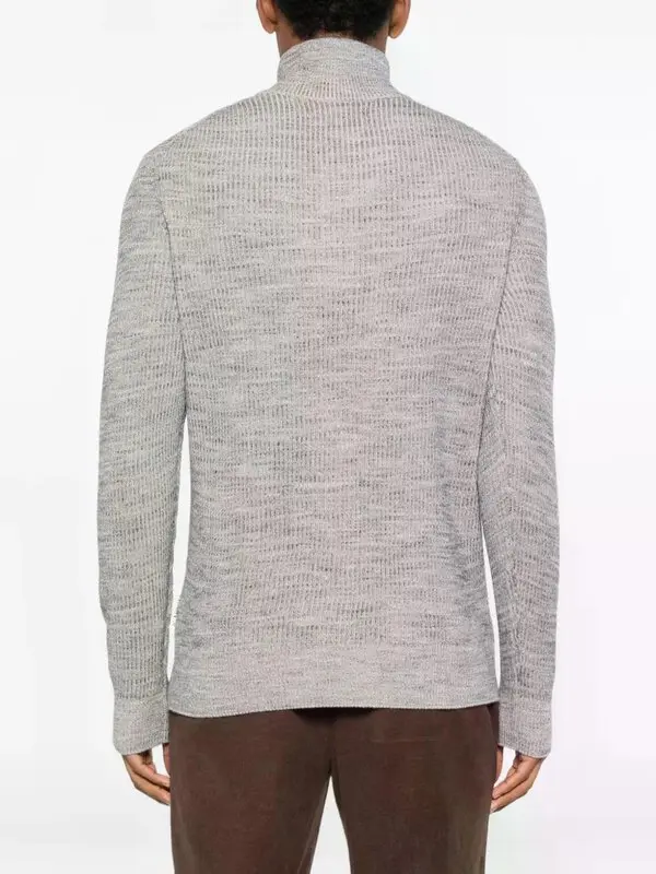 Marc O'polo Heavy Knit Zip Sweater - Grey