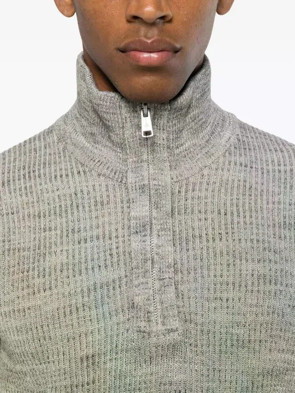 Marc O'polo Heavy Knit Zip Sweater - Grey