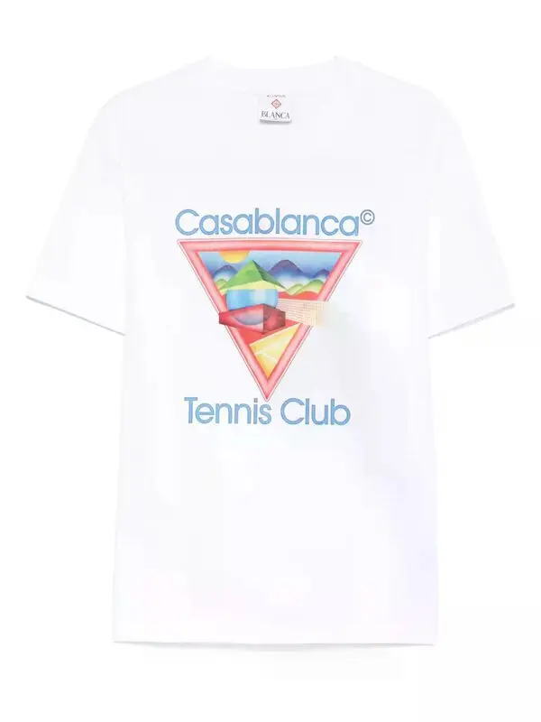Casablanca Tennis Club Icon Organic Cotton T-shirt - White