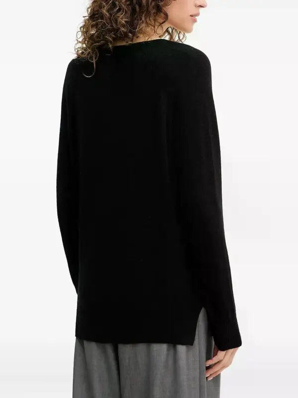 ERMANNO FIRENZE V-neck Long-sleeve Sweater