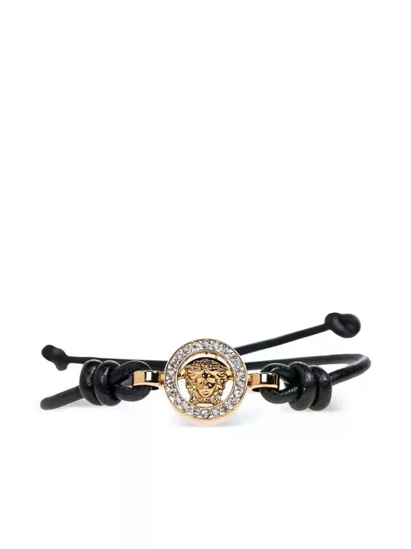 Versace Medusa Head Leather Bracelet - Gold