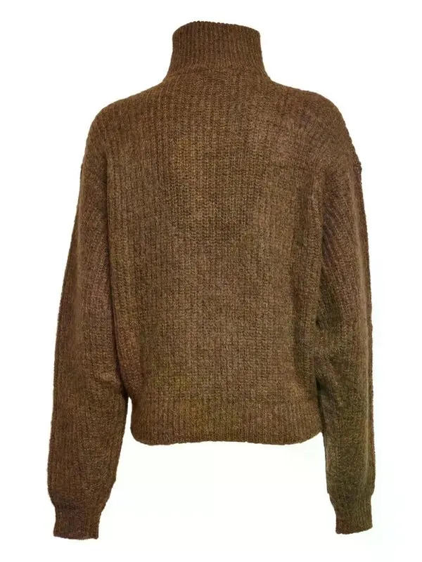 MARANT ETOILE Danita Half-zip Sweater - Brown
