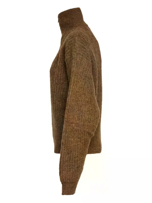 MARANT ETOILE Danita Half-zip Sweater - Brown