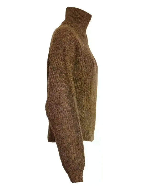 MARANT ETOILE Danita Half-zip Sweater - Brown