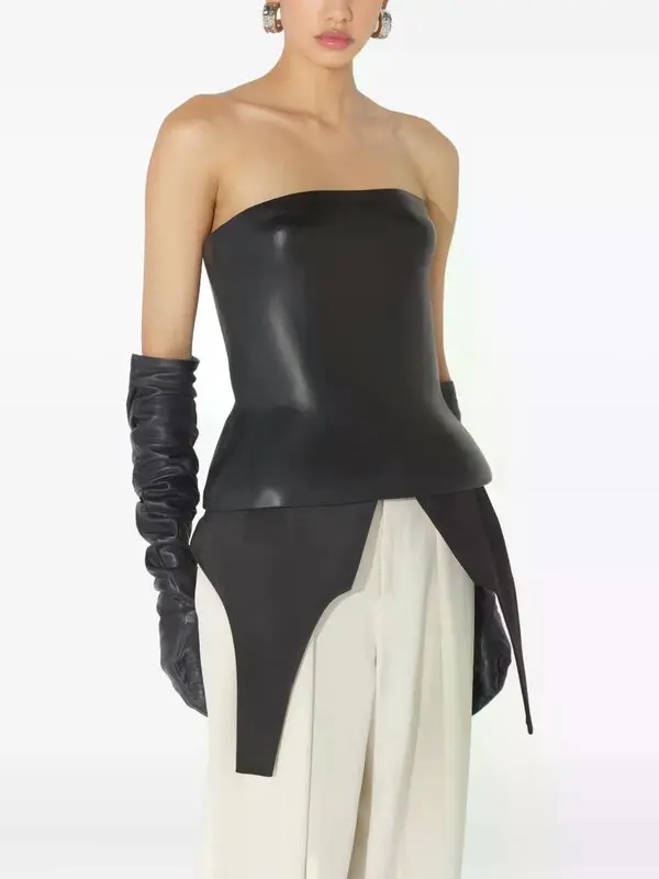 Jean Paul Gaultier Leather Strapless Top