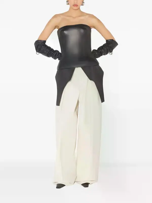 Jean Paul Gaultier Leather Strapless Top