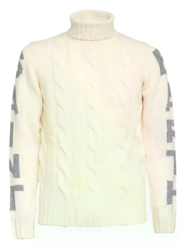 MC2 SAINT BARTH Cable-knit Long-sleeve Sweater - Neutrals
