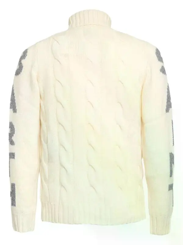MC2 SAINT BARTH Cable-knit Long-sleeve Sweater - Neutrals