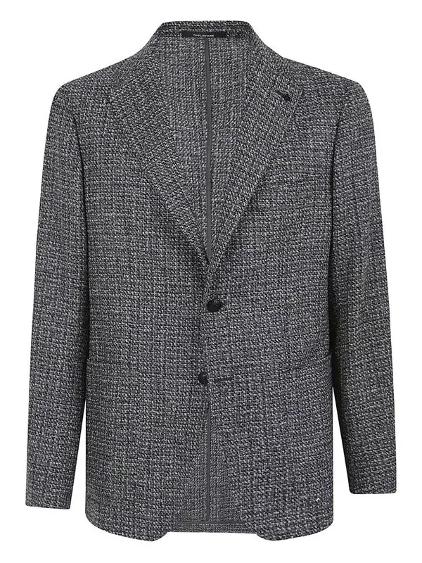 Tagliatore Buttoned Woven Jacket - Grey