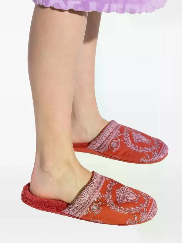 Versace Barocco-print Slippers