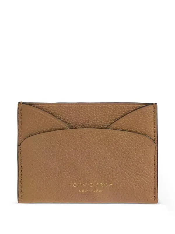 Tory Burch Romy Leather Card Holder - Brown