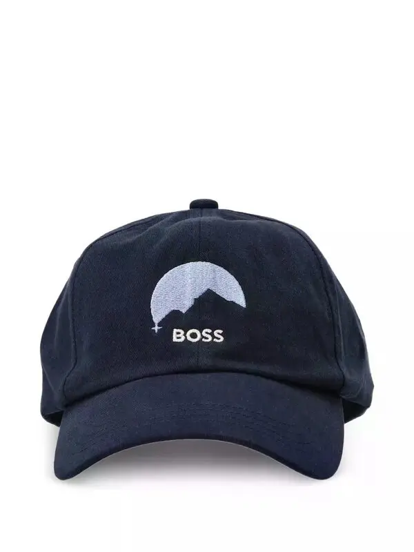 BOSS Logo Embroidered Baseball Cap - Blue