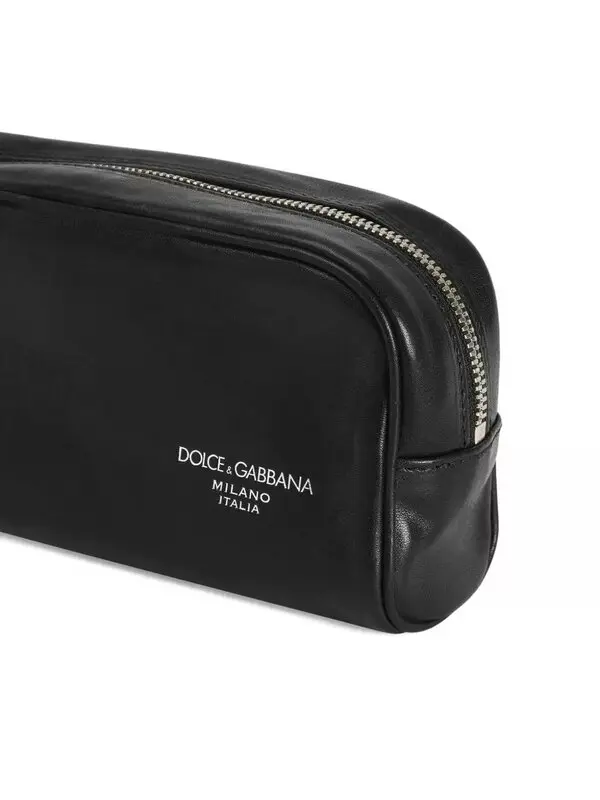Dolce & Gabbana Logo-print Wash Bag - Black