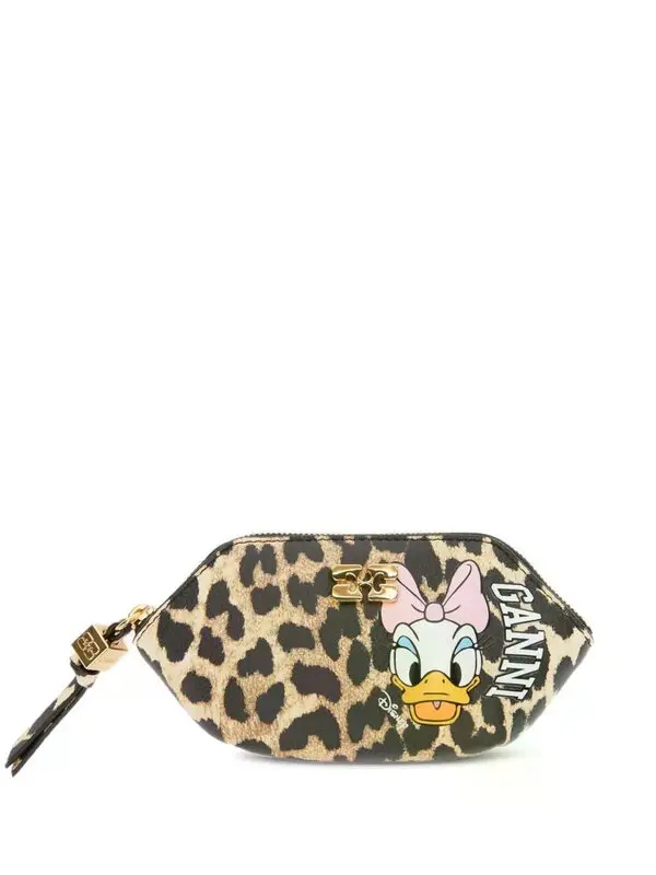 GANNI X Disney Leopard-print Wallet - Brown