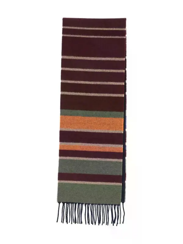 Paul Smith Striped Scarf - Brown