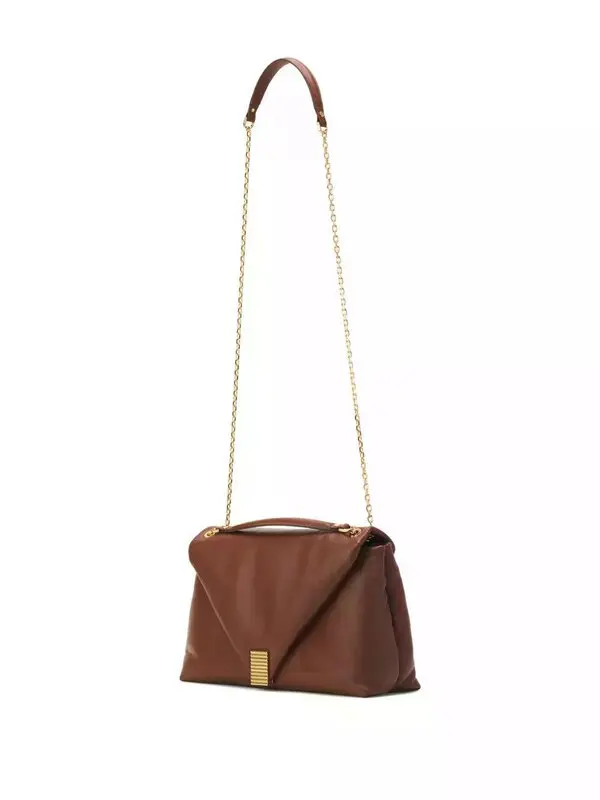 LANVIN Lambskin Shoulder Bag - Brown