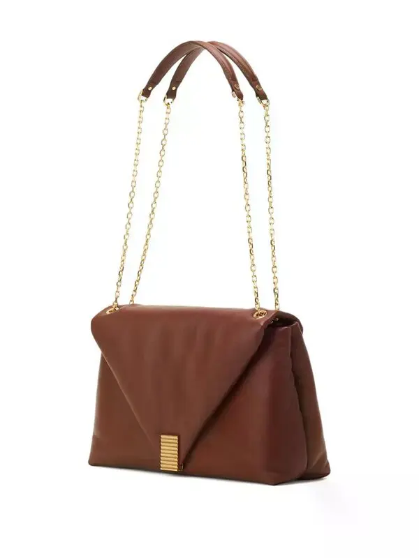 LANVIN Lambskin Shoulder Bag - Brown