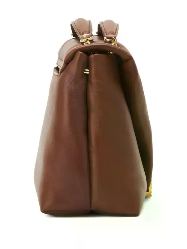 LANVIN Lambskin Shoulder Bag - Brown